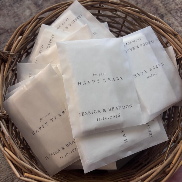 Any Design Personalised Wedding Tissue Packs | Personalised Wedding ...