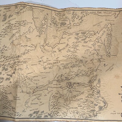 Dragon Age Map of Thedas: Aged, Handmade, Hand Drawn, Authentic Gift ...