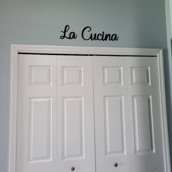 La Cucina Sign | La Cucina Metal Sign | Homemade Sign | Kitchen Decor ...
