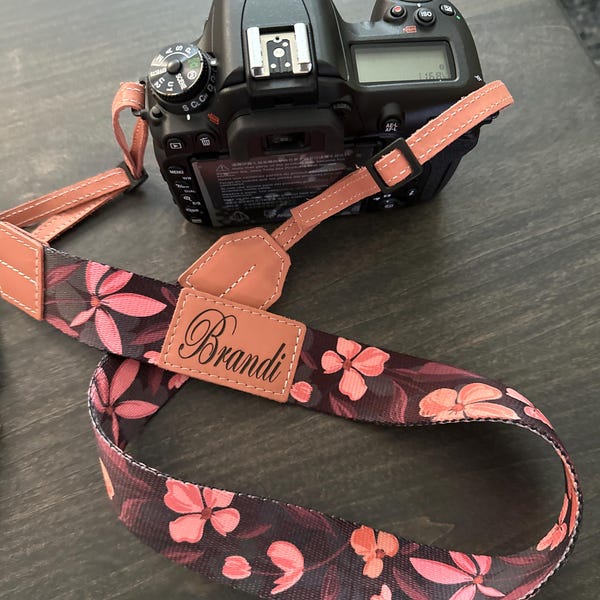 Engraved Camera Strap, Pattern Leather Camera Straps, Travel Gift ...