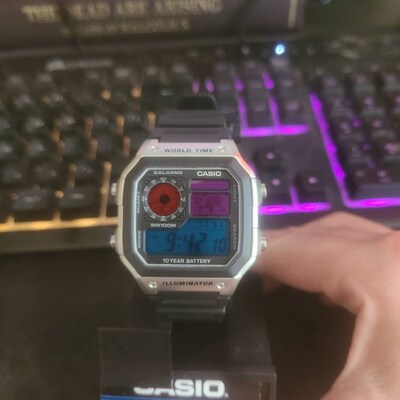 Custom Silver Casio World Time Watch With Color Screen Mod pick Your ...