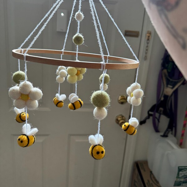 Butterfly Mobile/ Mobile Bebe/ Felt Baby Mobile Girl/ Cloud Mobile ...