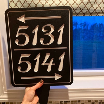 Arrow Address Sign, House Number With Arrow, House Number With Arrow ...