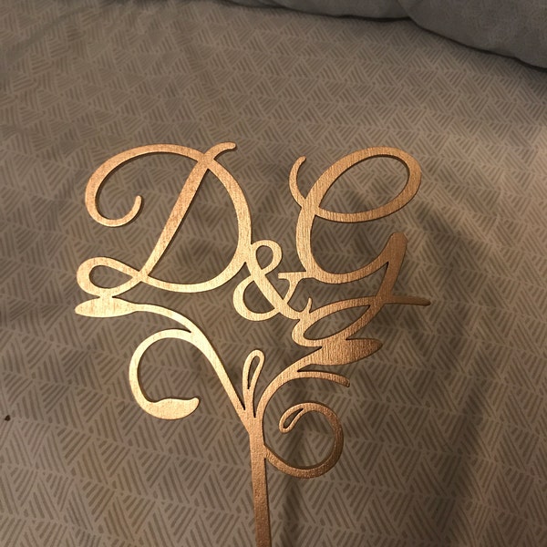 L Cake Topper, Wedding Cake Topper, Cake Toppers for Wedding, Rustic ...