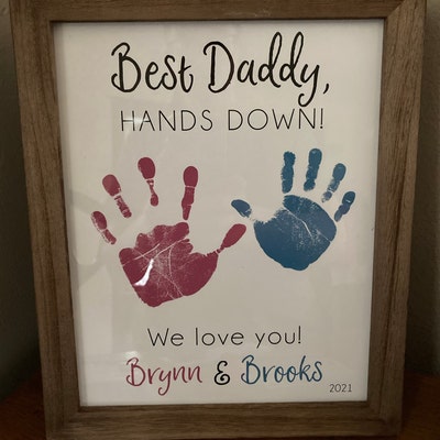 Handprint Gift for Dad From Kids Father's Day, Birthday, Best Daddy ...