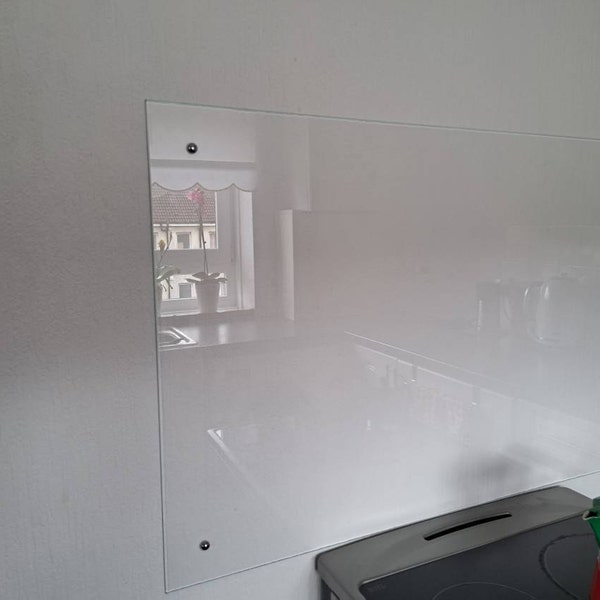 Clear Kitchen Glass Splashback | Toughened and Heat Resistant Cooker ...
