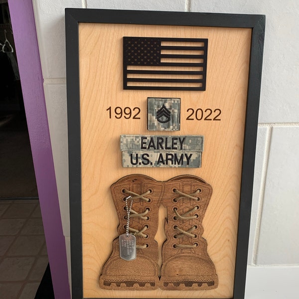 Airborne 3D Graduation/ Promotion/ Army Gift, Name Tapes Not Included ...