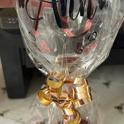 Personalised Bumble Bee Birthday Glitter Glass Gift for Her Gift for ...