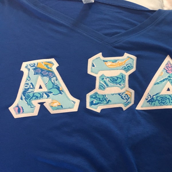 Alpha Xi Delta Axid Alpha Xi Delta Gift Sorority Sewn Letters Alpha Xi ...