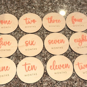 Baby Monthly Milestone Marker, 1-12 Month Baby Milestone Cards, Monthly ...