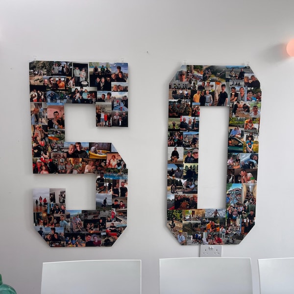 Giant Cardboard Numbers 75cm - DIY Party Decoration – Large Display ...