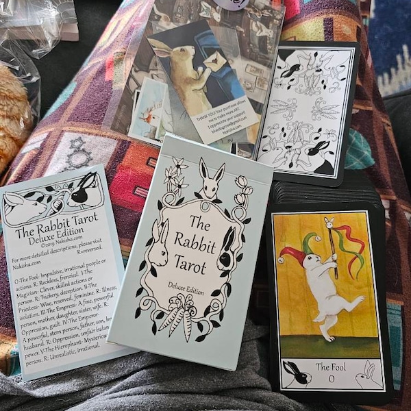The Rabbit Tarot - Deluxe Version- Animal Art Card Deck From Original ...