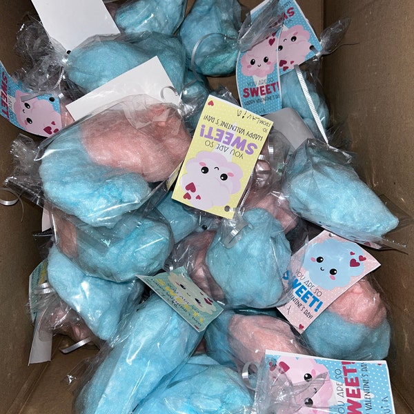 PRINTABLE Cute Cotton Candy Valentines - Set of 4 - You Are so Sweet ...