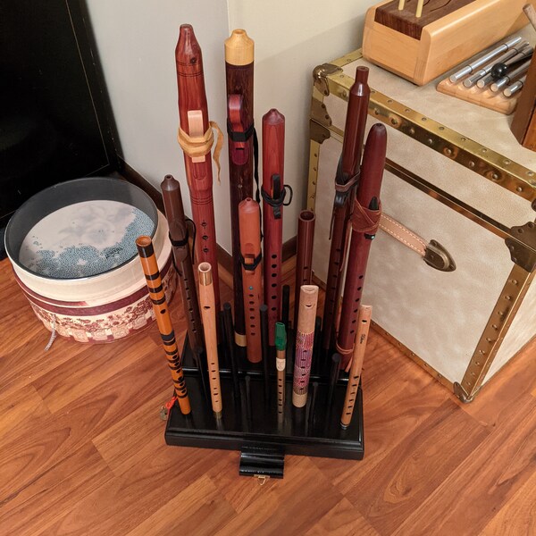 Fluted Sounds of Music in One Organized Place. Compact Native American ...