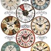 5 Retro Clock Faces 8, 6, 4 Antique Watch Template Images for Decoupage ...