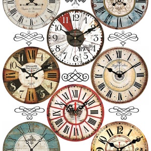 Printable Clock Face Template Large ø7.87 200mm antique Clock for Watch ...
