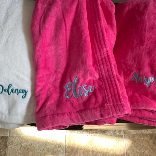 Monogrammed Terry Spa Wrap-bridesmaid Gift-graduation Gift-bachelorette ...