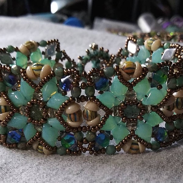 Beading Tutorial, Spring in Provence Bracelet Tutorial, Beading Pattern ...