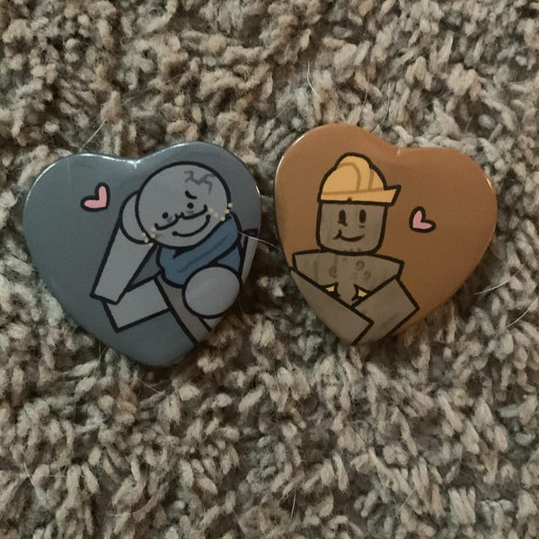 Regretevator Heart/ship Pins! - Etsy