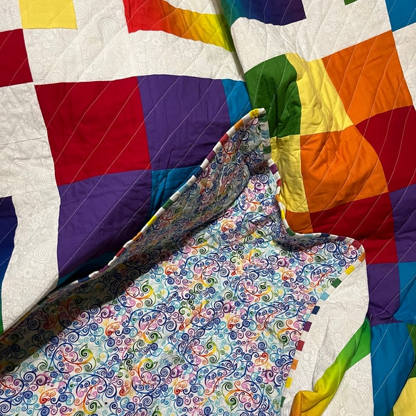 Earth Quilt-handmade-suble Earth Elements Colors-lap Patchwork Quilt ...