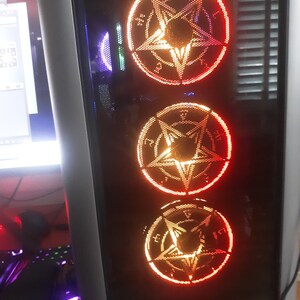 Pentagram / Pentacle Gaming Computer Fan Shroud / Grill / Cover Custom ...