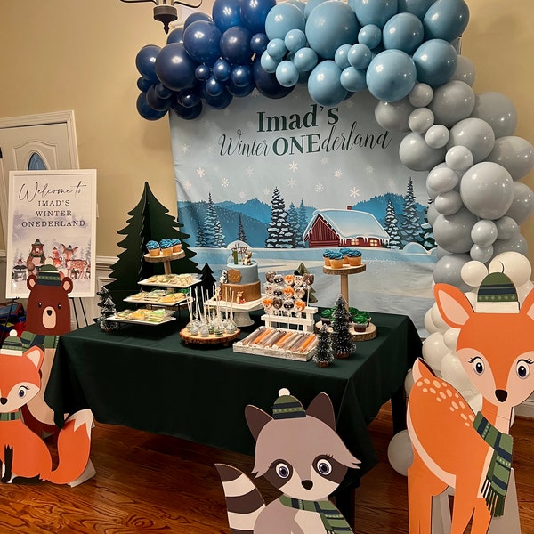 Woodland Animals Party Kit Decor | Forest Animals Birthday Decoration ...