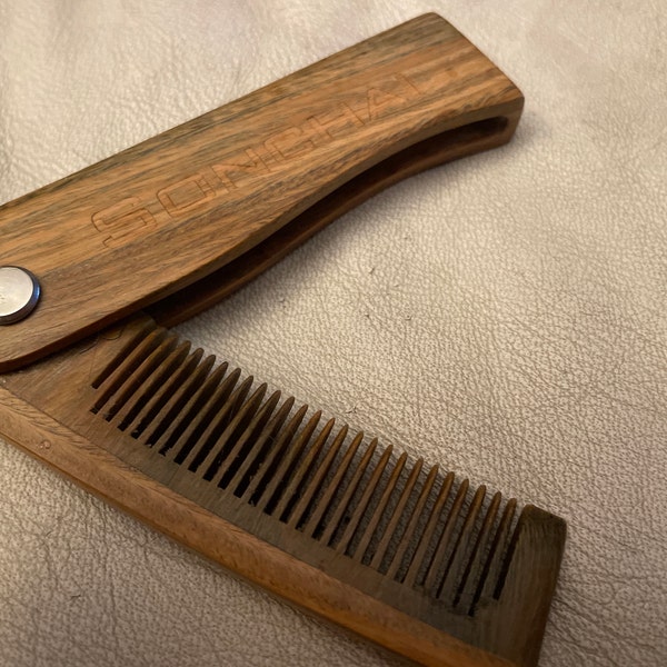 Folding Beard Comb Personalized, Engraved Gifts for Men, Fathers Day ...