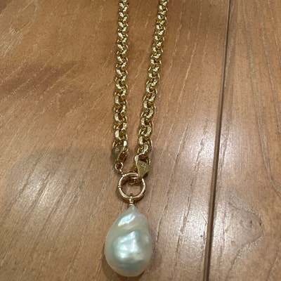 Large Pink Purple Fireball Pearls Flameball Natural Metallic Baroque ...