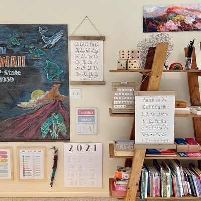 Months of the Year Printable Educational Poster, Homeschooling Decor ...