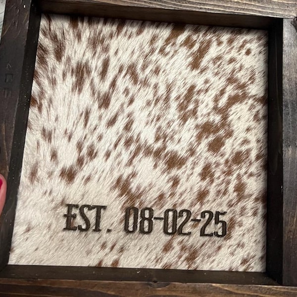 Branding Frame Cowhide Brand Plaque, Wedding Ceremony, Branding ...