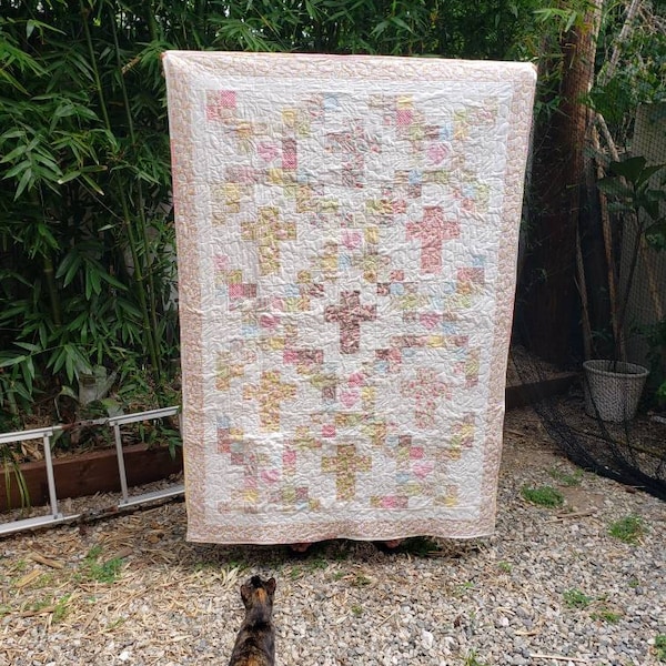 Rugged Cross Quilt Pattern, PDF Instant Download Pattern, Christian ...