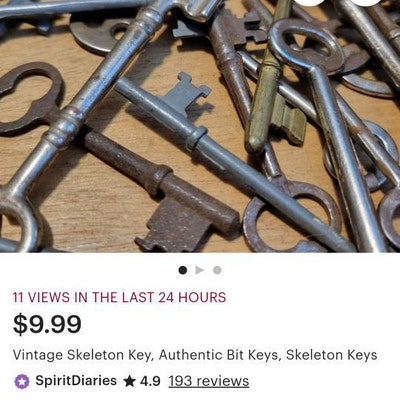 Skeleton Key Vintage 1800s Skeleton Key Authentic Bit Key Antique ...