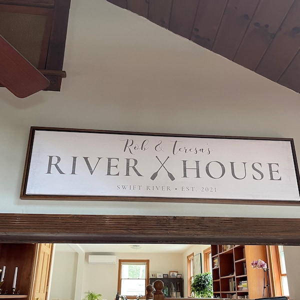 River Signs Personalized | Welcome to the River House Sign | Custom ...