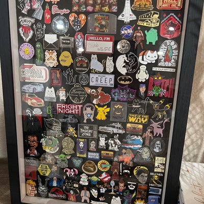 Pin Badge Display Metal-frame, Enamel Pin Display Box for Collector ...