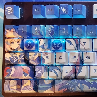 Genshin Impact Handmade Resin Keycap Wide Furina for Mechanical ...