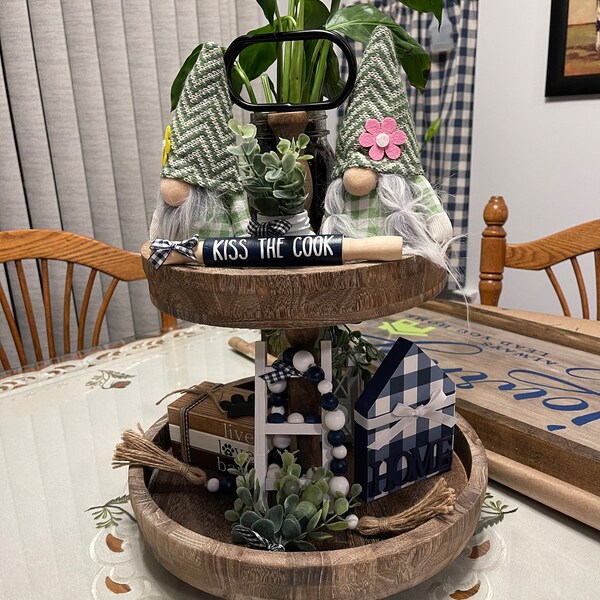 Dog Themed Mini Wood Book Stack/live Live Bark/ Tier Tray Decor/ Home ...