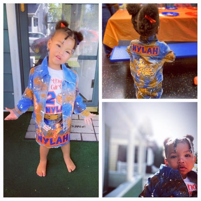 Girls Outfit Birthday Outfit Custom Denim Set Any Party - Etsy