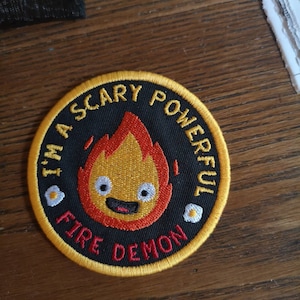 Calcifer Embroidered Patch Howl's Moving Castle Patch I'm a Scary ...