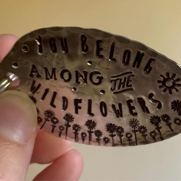 Garden Marker Sign Stamped PEACE SIGN FORK, Gardening Flower Pot Stake ...