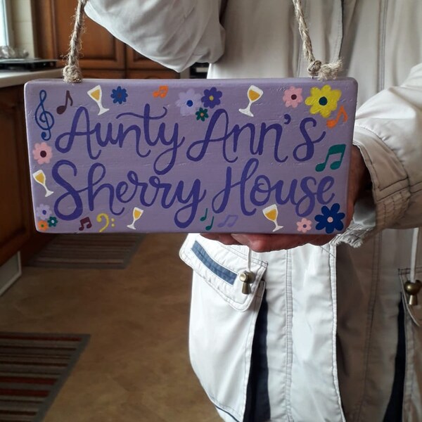 Personalised Hanging Wooden Sign | Custom Hand Painted Name Plaque ...