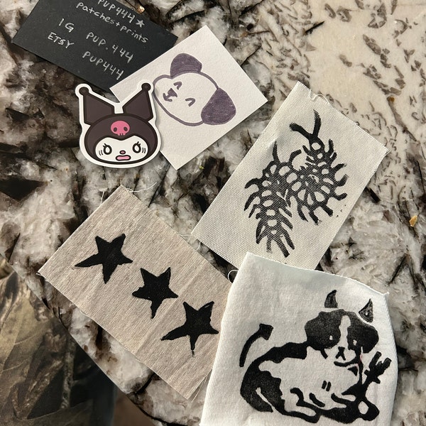 Centipede Patch - Linocut Sew on Punk Patches - Etsy