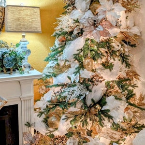 4 X 10 Yards Gold Glitter Mini Mesh Ribbon, 10 Yards, Wired Ribbon ...