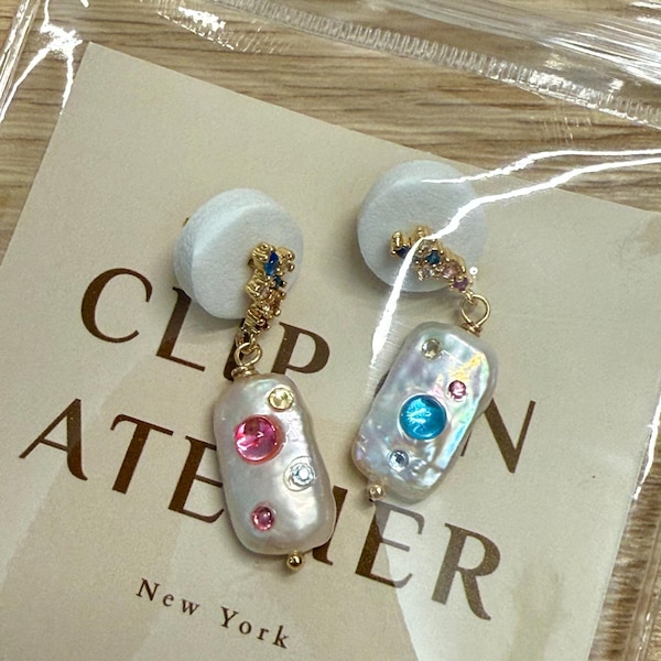 Clip on Earrings Minimalist Chunky Gold Love Heart Ear Clips Invisible ...
