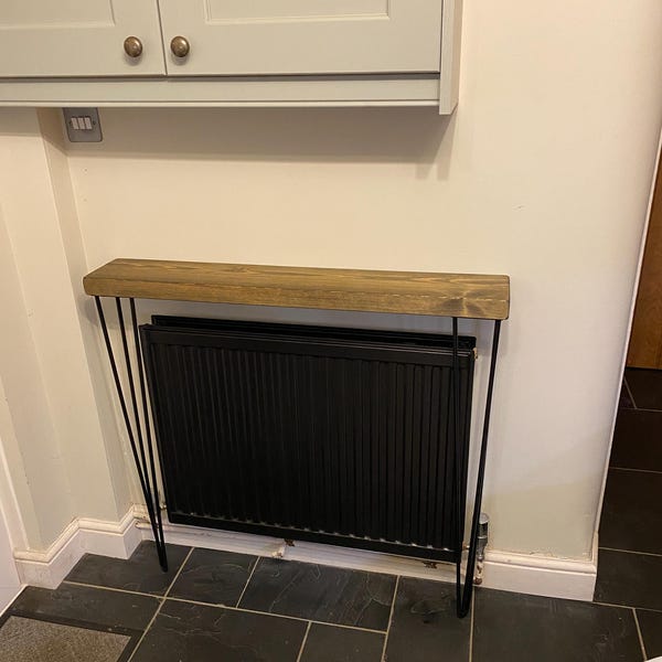 Rustic Radiator Shelf - Console Table - Etsy UK