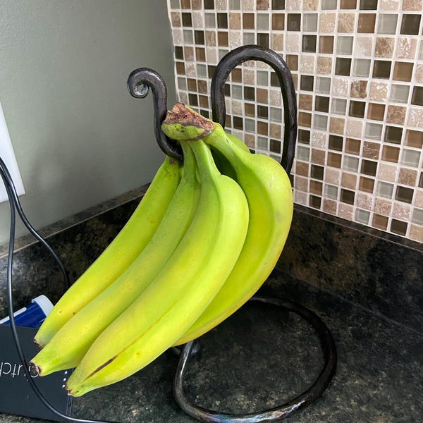 Handforged Steel Banana Hanger Country Western Kitchen Countertop ...