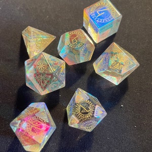 Galaxy Dice Set DND Resin Sharp Edge Dice Handmade - Etsy