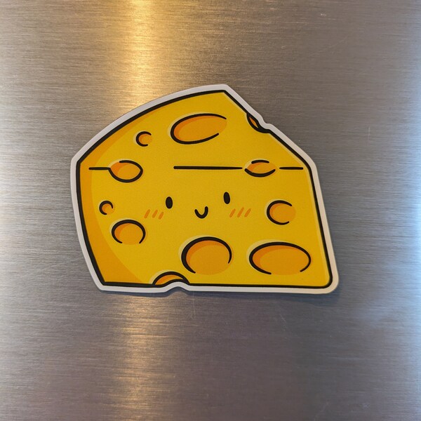 Cheese Magnet | Waterproof Vinyl Magnet| Block of Cheese Magnet |kawaii ...