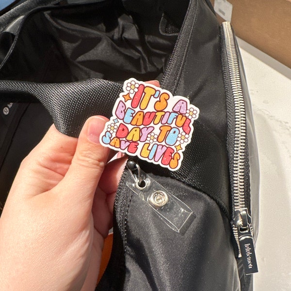 It's A Beautiful Day to Save Lives Badge Reel, Acrylic Nurse Badge Reel ...