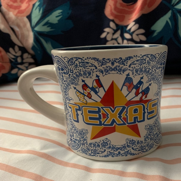 Texas Diner Mug, State Icons Stoneware Coffee Mug, 12 Oz - Etsy