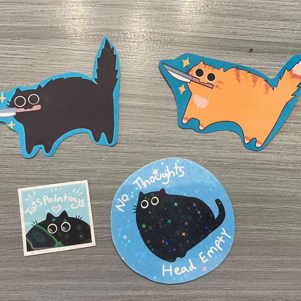 Danger Kitty Sticker / Cat Sticker / Vinyl Sticker / Journaling ...